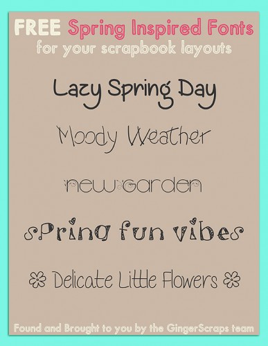Fantastic Fonts | Spring Inspired