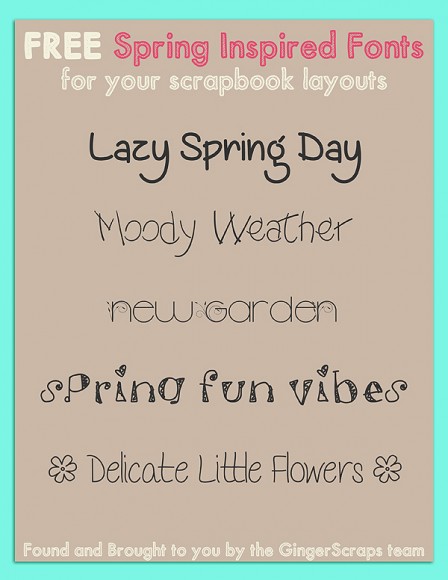 Fantastic Fonts | Spring Inspired