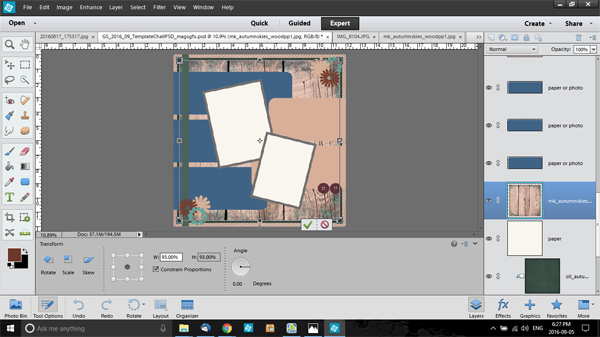 Tutorial Tuesday: Use a Basic Template (Photoshop Elements)
